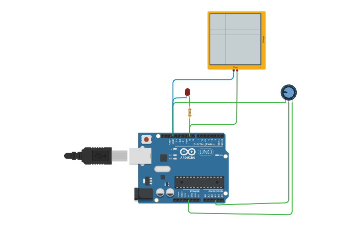 Circuit Design Control Led Brightness Through Potentiometer Tinkercad