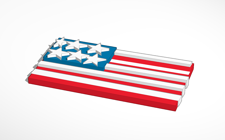 3D design USA Flag | Tinkercad