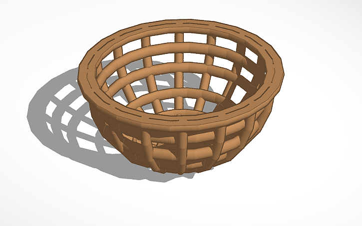 3D design miniature fruit bowl - Tinkercad