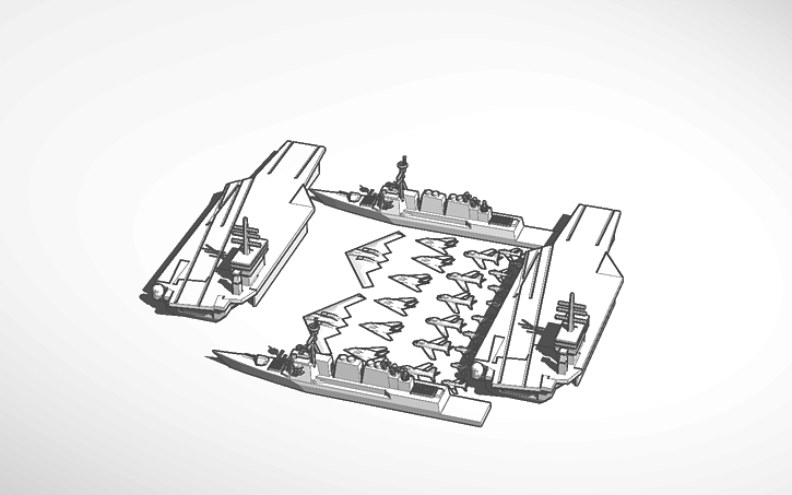 3D design Naval Fleet - Tinkercad