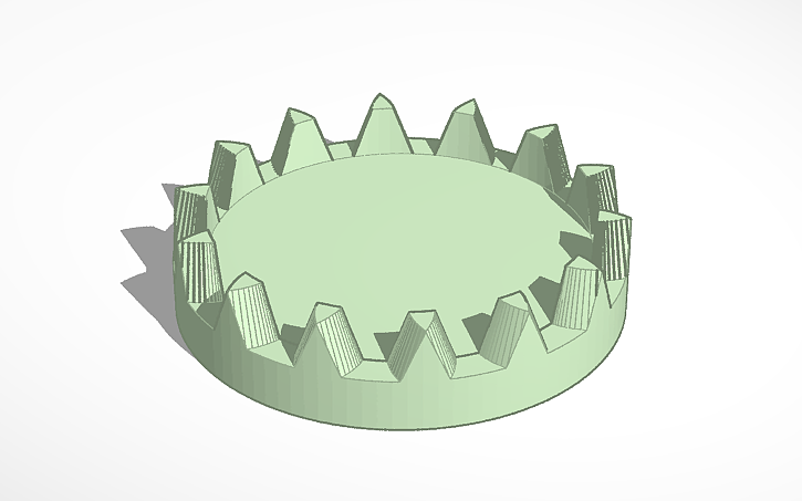 3D design crown gear 14T - Tinkercad