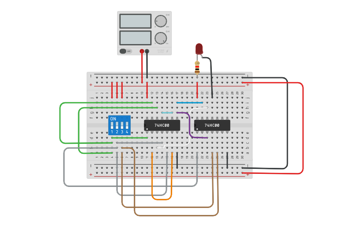 Circuit design Using NAND Gate | Tinkercad