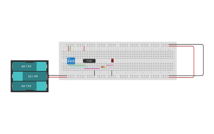 Circuit design LABO 1 - PUERTA NOR | Tinkercad