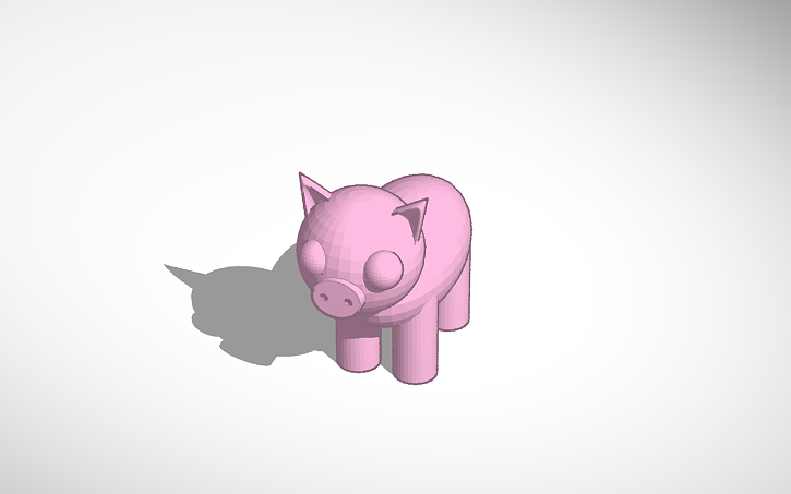 3D design Pig - Tinkercad