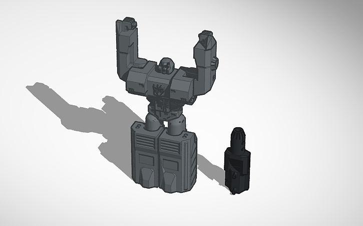 3D design Megatron with fusion cannon (Tranformable) - Tinkercad