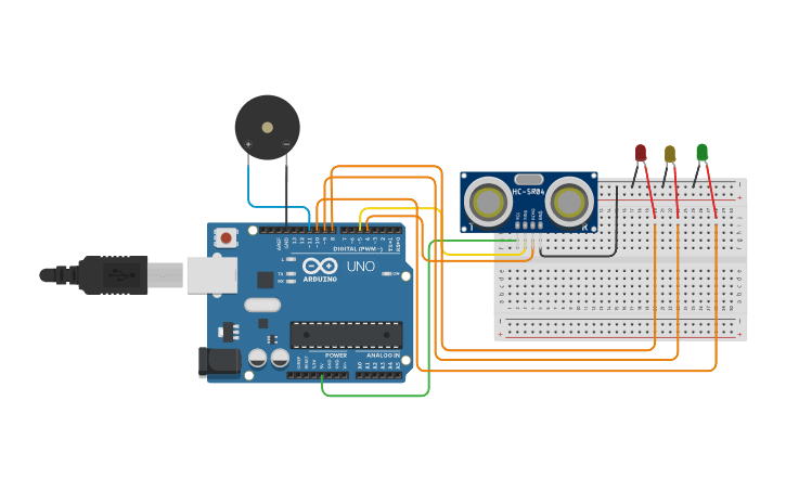Circuit design Sensor Alarma | Tinkercad