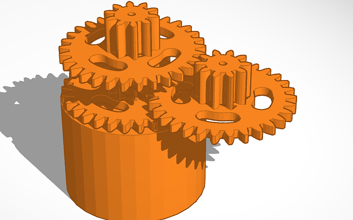 3D design gear and hub - Tinkercad