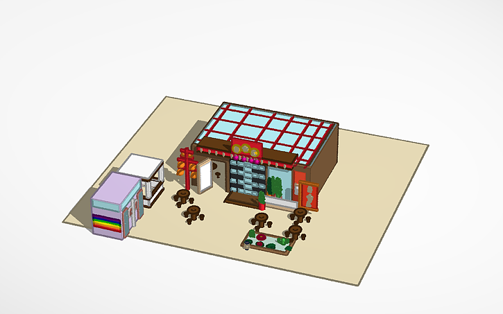 3D design ресторан - Tinkercad
