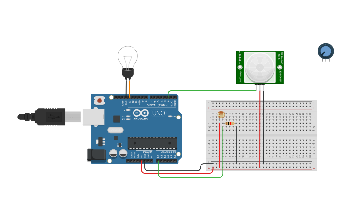 Circuit design Lampe Automatique - Tinkercad