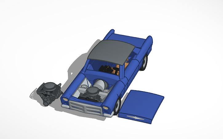 3D design Banger car with the inside done. - Tinkercad