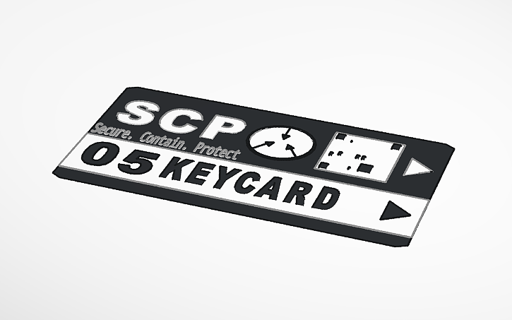 3D design S.C.P. 05 keycard - Tinkercad
