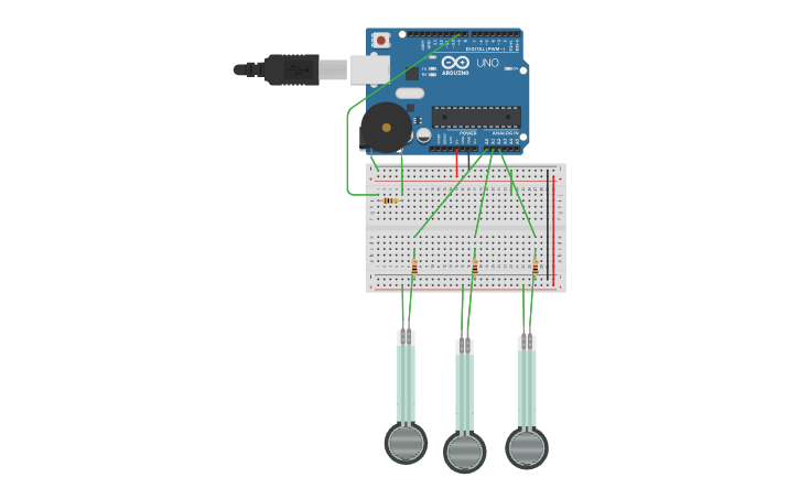 Circuit Design Musical Keys Tinkercad