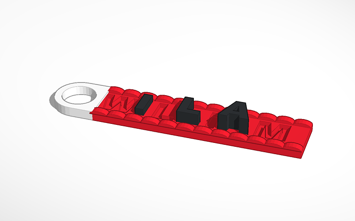 3D design Keyring - Tinkercad
