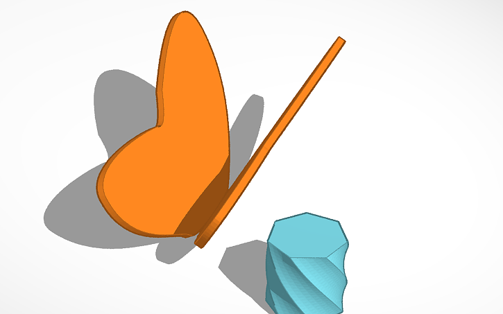 3D design perty butterfly | Tinkercad