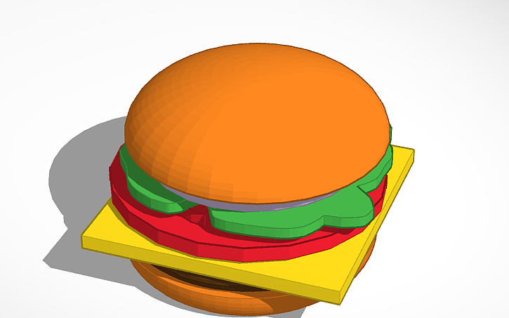 3D design burger - Tinkercad