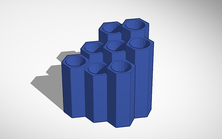 3D design Marker Organizer from Chapter 12 - Tinkercad