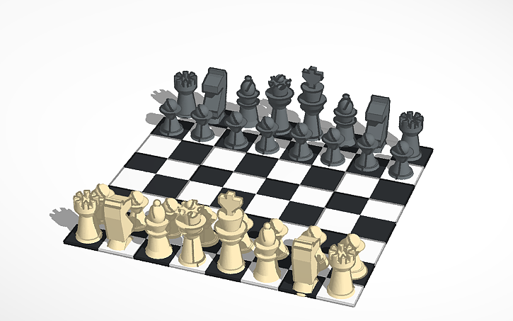 3D design Chess Board - Tinkercad