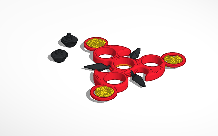 3D design Dragon ninja fidget spinner - Tinkercad