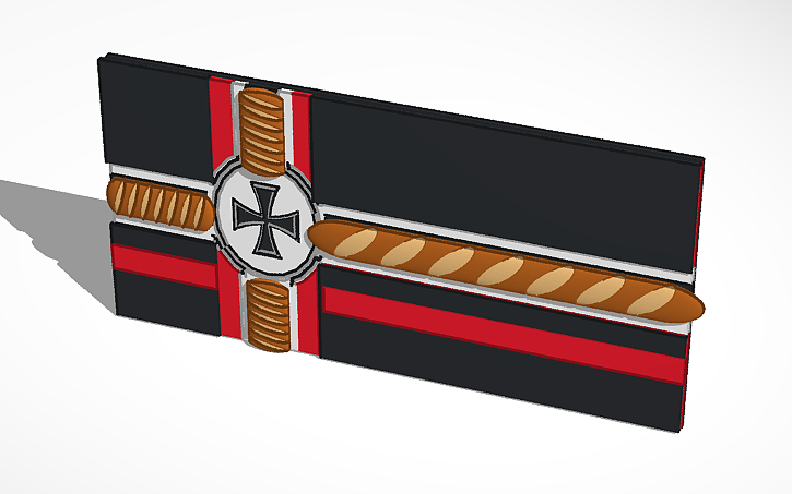 3D design German Bread empire flag - Tinkercad