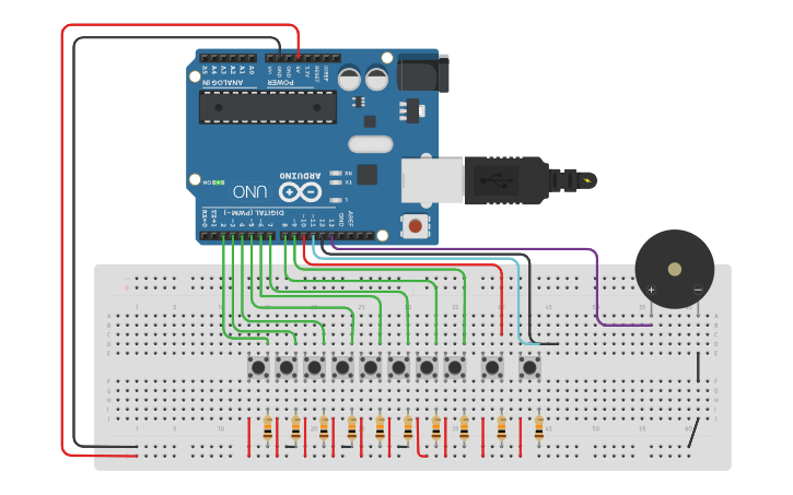 Circuit design Pianissimo 1 - Tinkercad