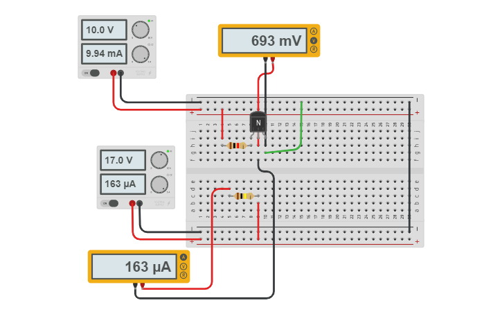 Circuit Design Transistor Tinkercad