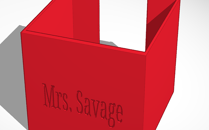 3D design Mrs. Savage's sticky note cube 3X3 - Tinkercad