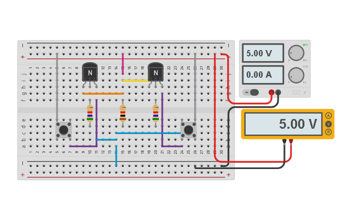 Circuit design AND Gate - Tinkercad