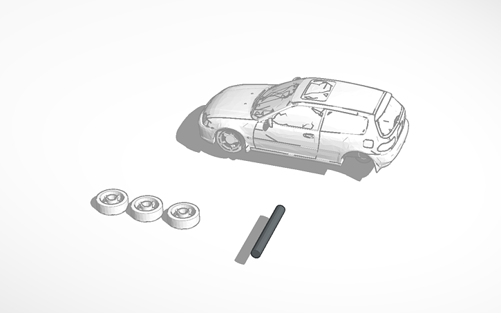 3D design Civic Hatchback 93 - Tinkercad