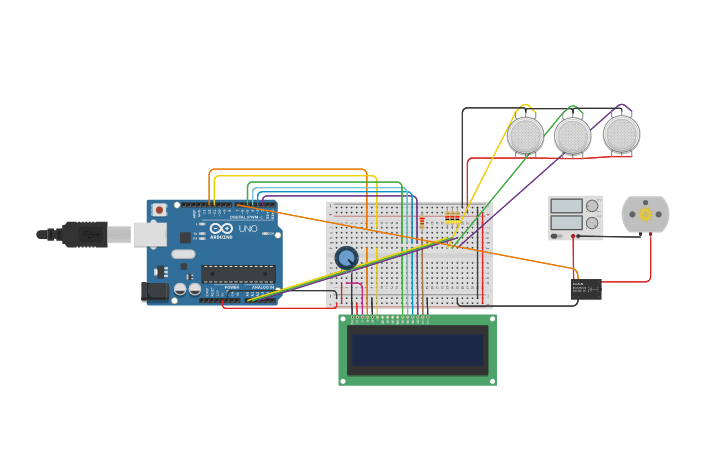 Circuit design fire alarm system - Tinkercad