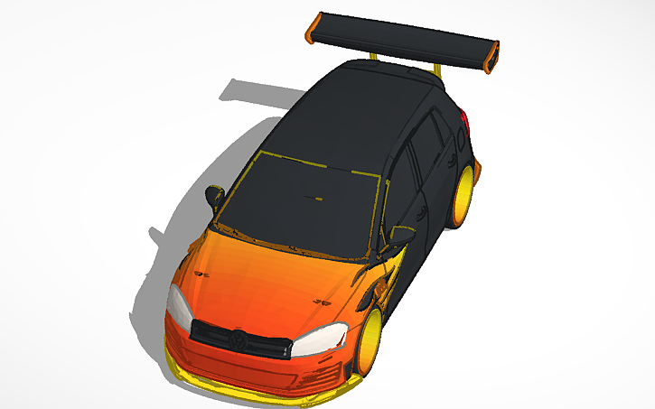 3D design Volkswagen gti golf 7 - Tinkercad