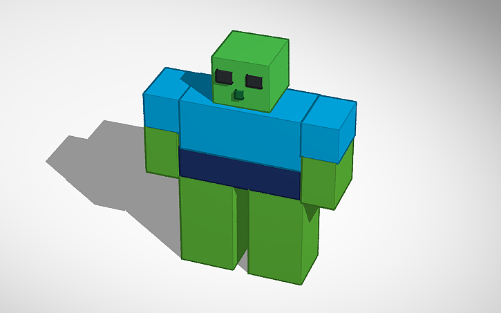 3D design minecraft zombie - Tinkercad