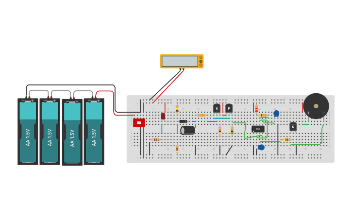 Circuit design Fire alarm and detection circuit | Tinkercad
