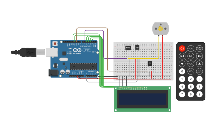 Circuit design klimatizácia | Tinkercad