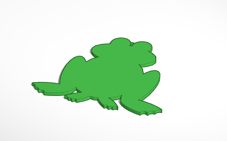 3D design Frog Silhouette - Tinkercad