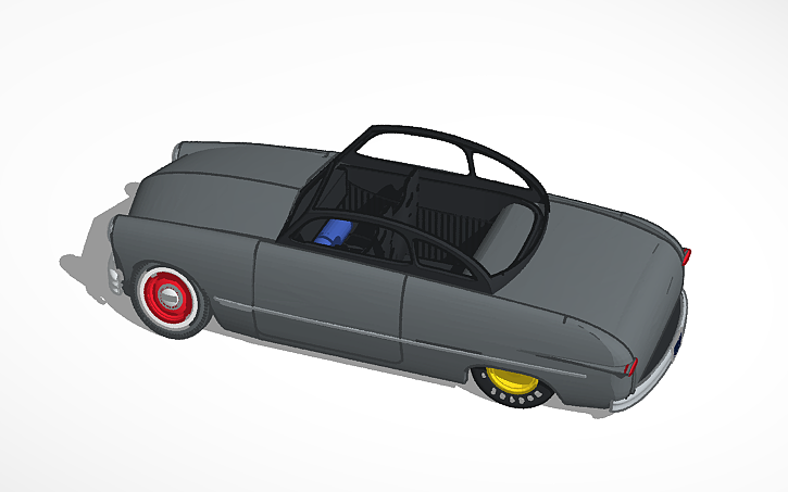 3D design sleeper 50s american muscle car - Tinkercad