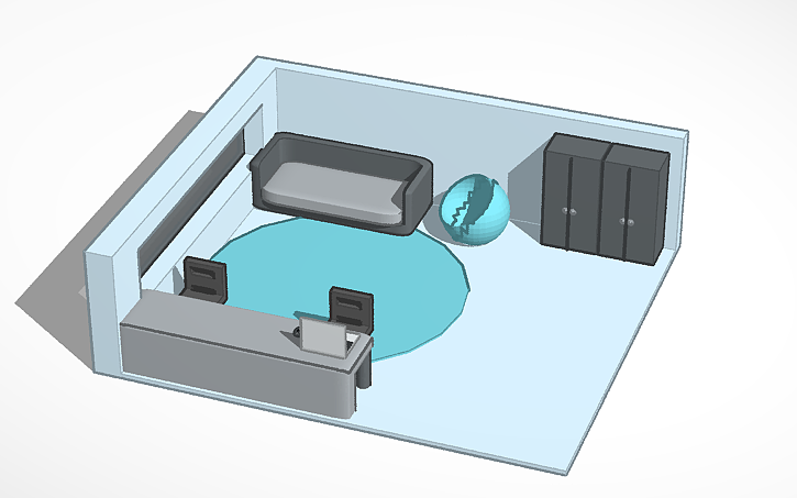 3D design Hi-tech room - Tinkercad