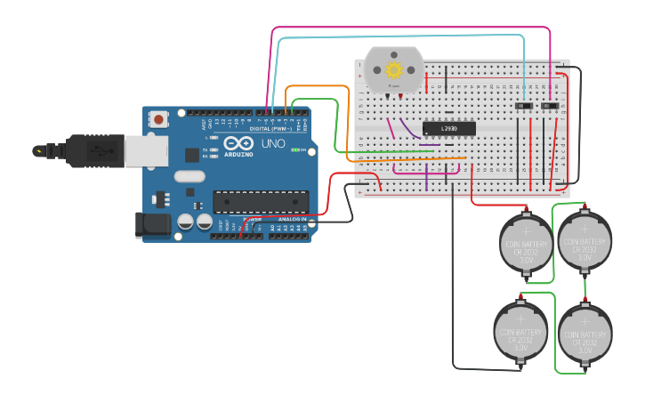 Circuit Design Motor Por Dos Switch Tinkercad