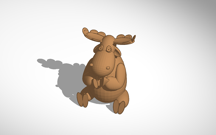 3D design Sitting Moose - Tinkercad