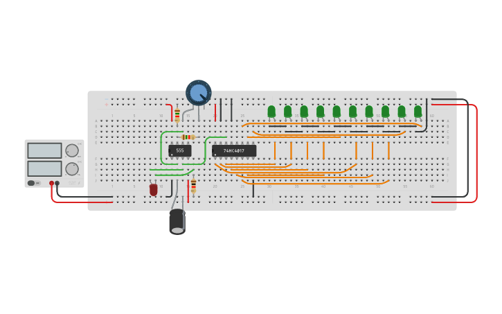 Circuit design Circuito para programación | Tinkercad