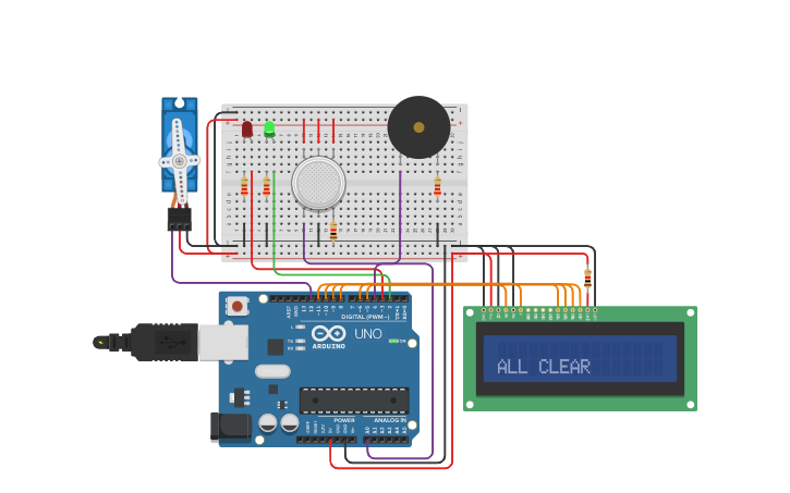 Circuit Design Midterm Skills Exam Fire Alarm Security System Tinkercad
