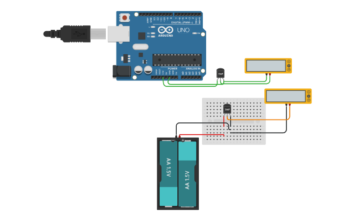 Circuit design LM35 | Tinkercad