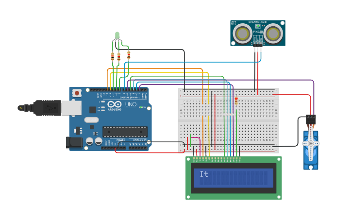Circuit design Copy of Esteira seletora de produtos - Tinkercad