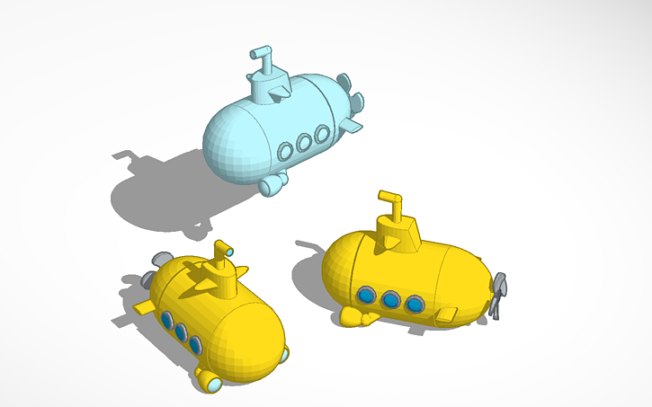 3D design Yellow Submarine - Tinkercad