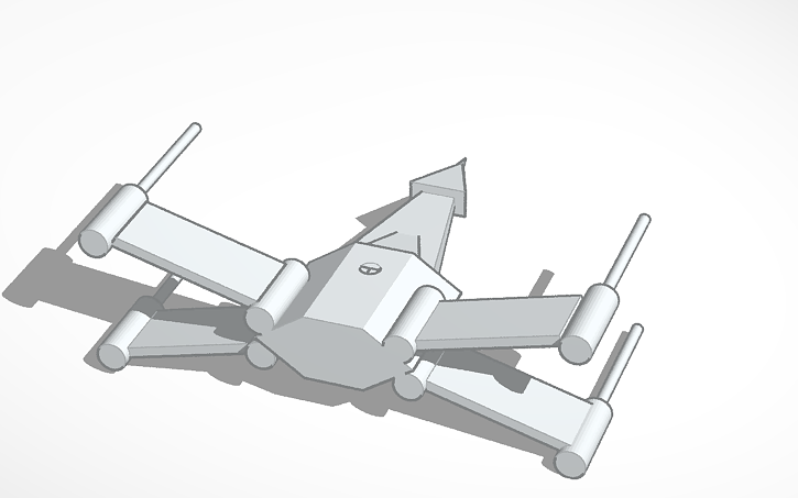 3D design X-Wing - Tinkercad