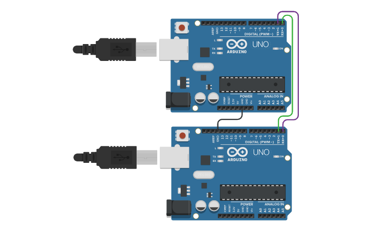 Circuit design Serial Communication | Tinkercad