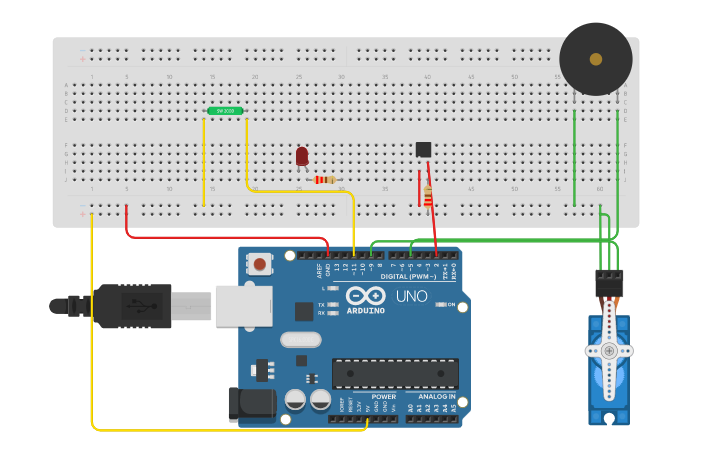 Circuit design Tilt Sensor - Tinkercad