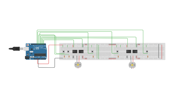 Circuit design Exemplo 2A- Controlador Sequencial - Tinkercad