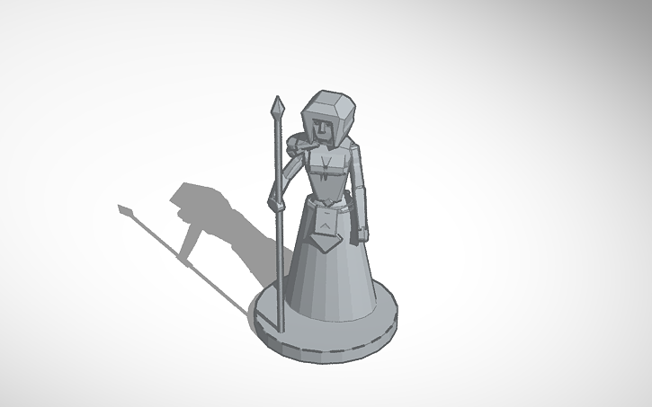 3D design Female Mage Miniature | Tinkercad