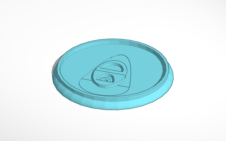 3D design Soda Can Top - Tinkercad