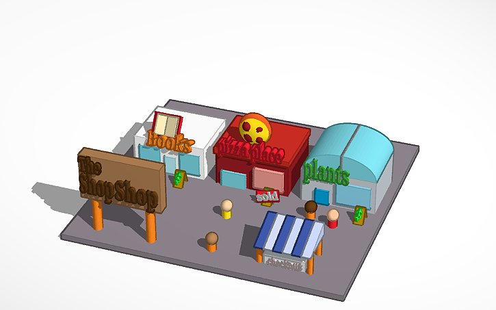 3D design the shop-shop - Tinkercad
